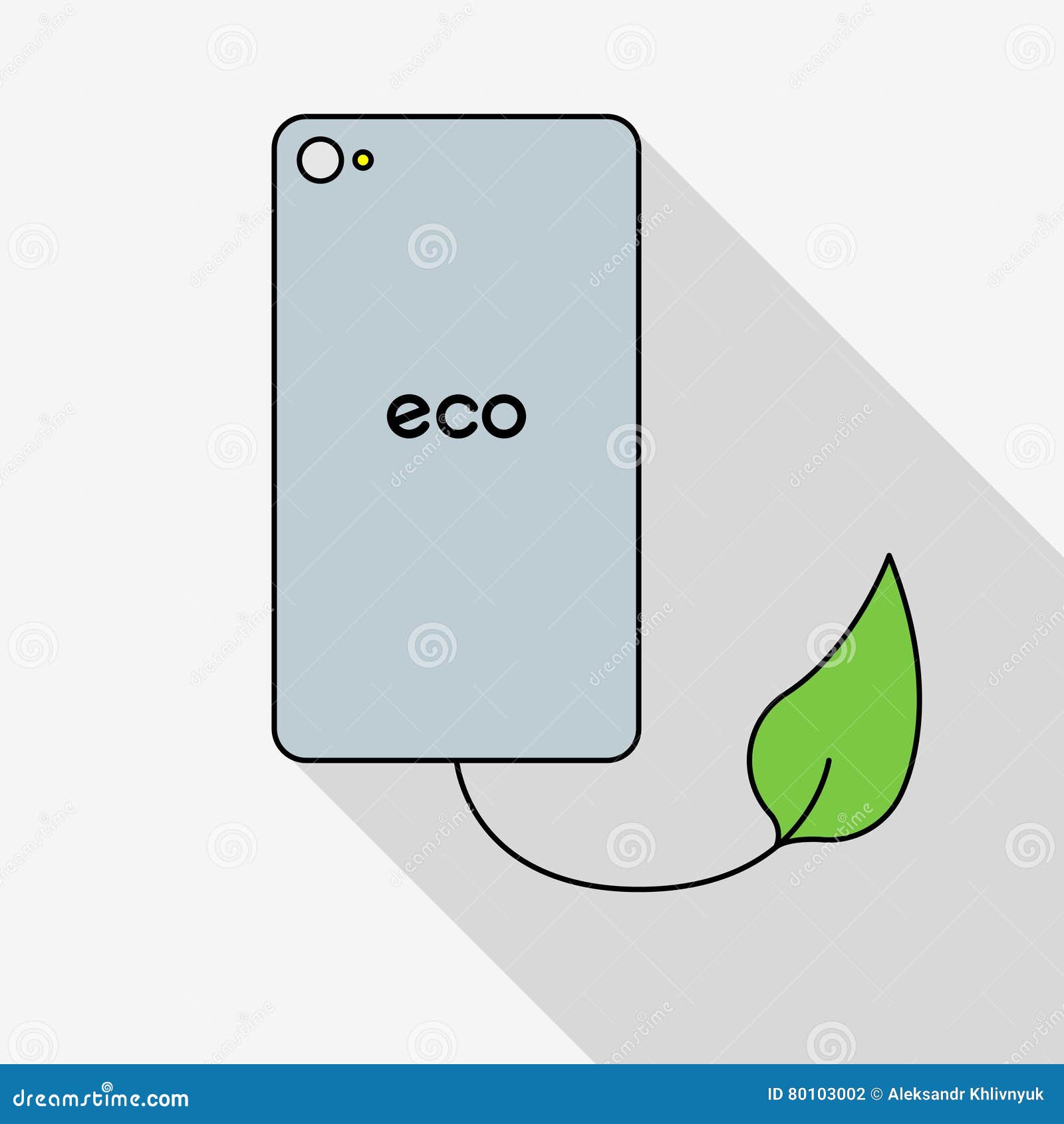 Green eco phone stock illustration. Illustration of conservation - 80103002