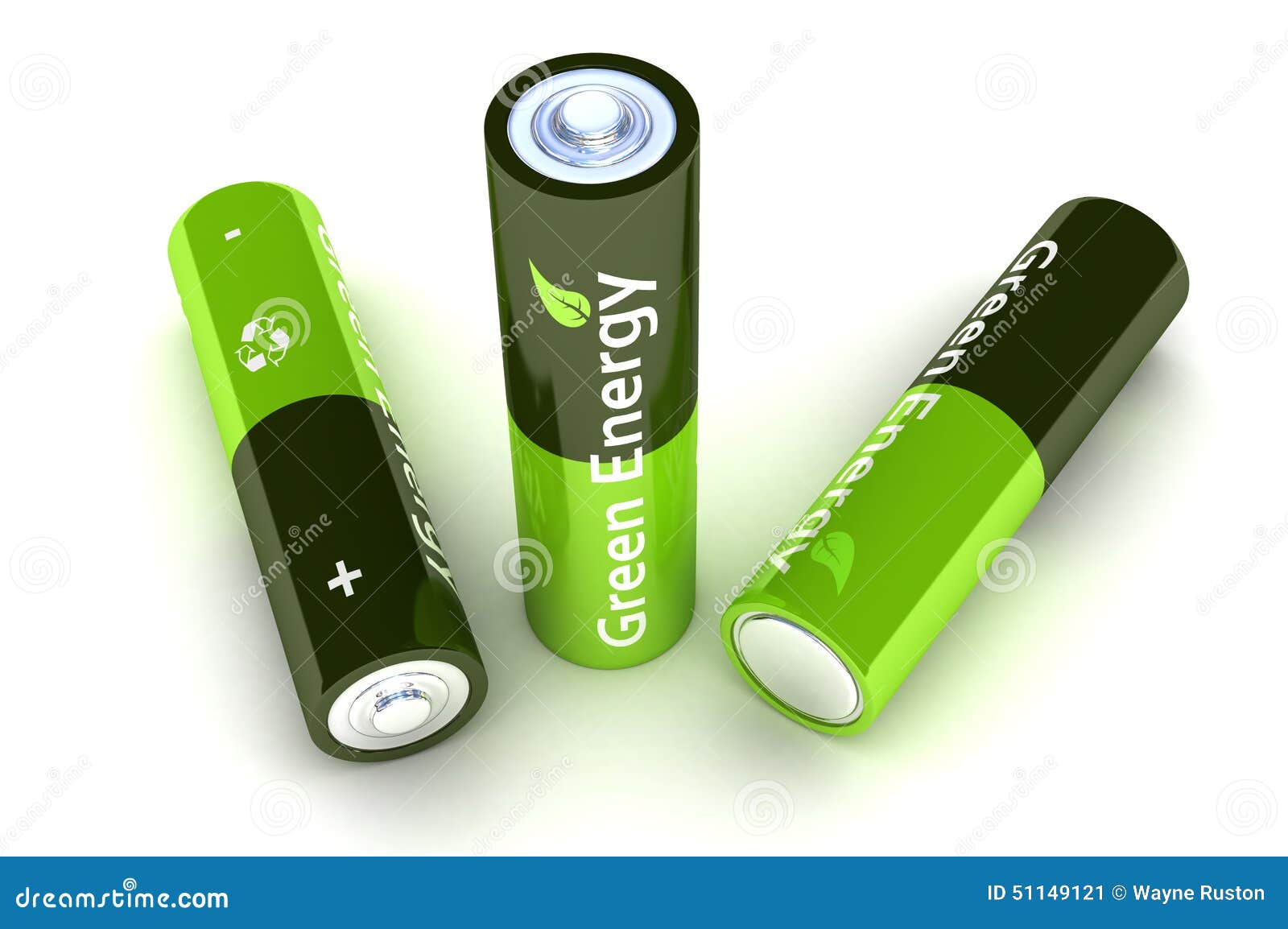 Green Eco Power Batteries stock illustration. Illustration of ...