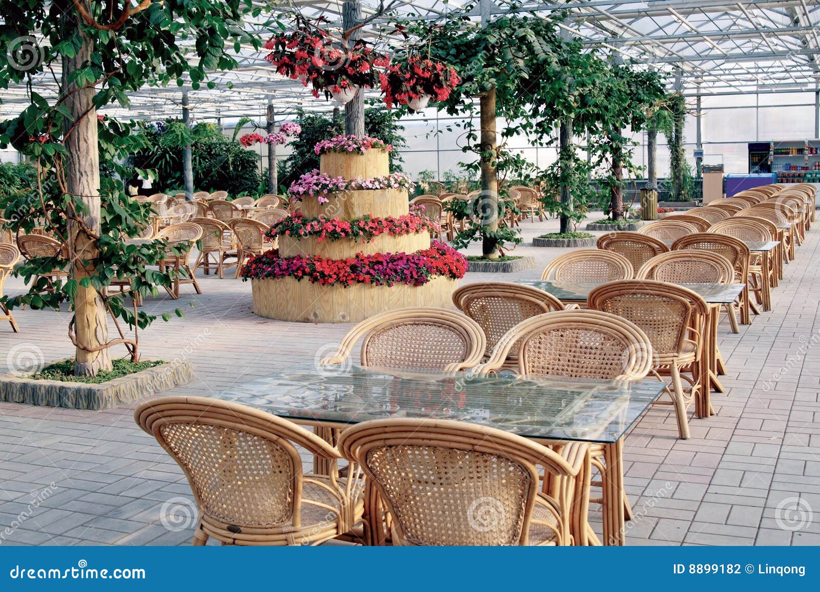 Green eco-restaurant. stock photo. Image of glass, culture - 8899182