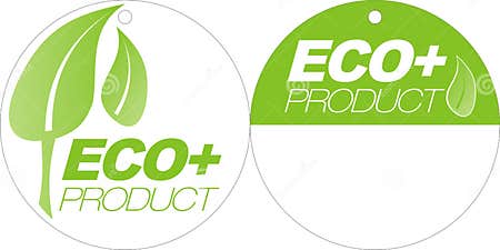Green Eco+ stickers stock vector. Illustration of ecological - 20622858