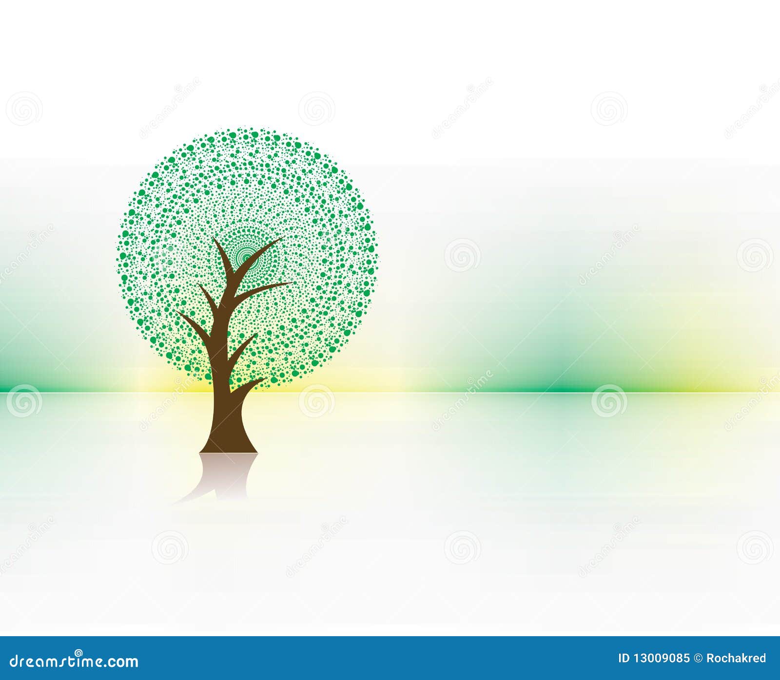 Green eco tree stock vector. Illustration of spring, forest - 13009085