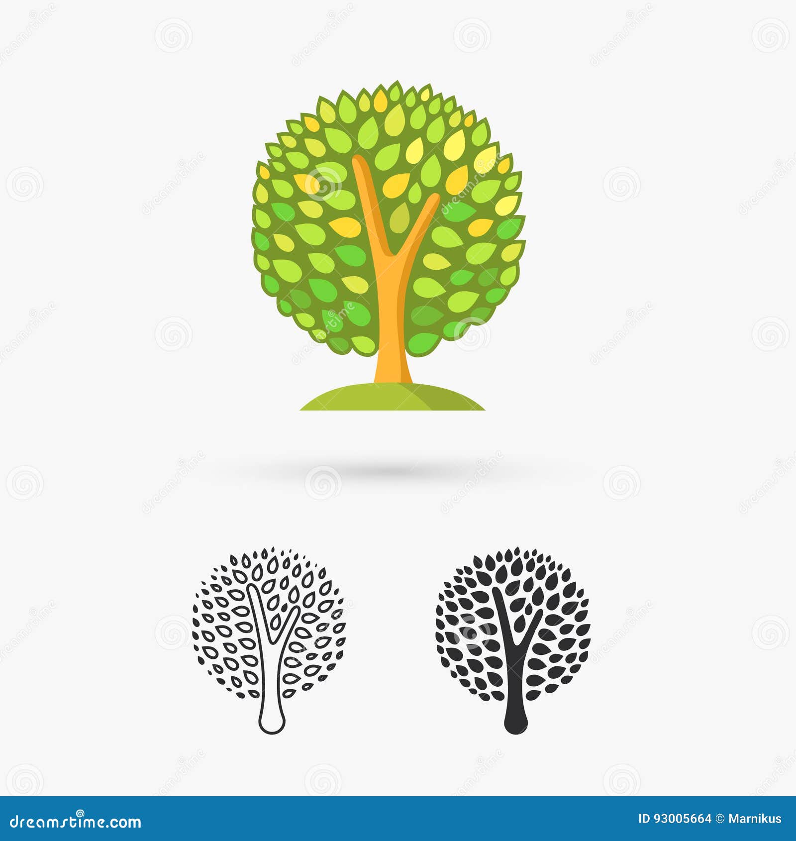 Green Eco tree stock vector. Illustration of ornamental - 93005664