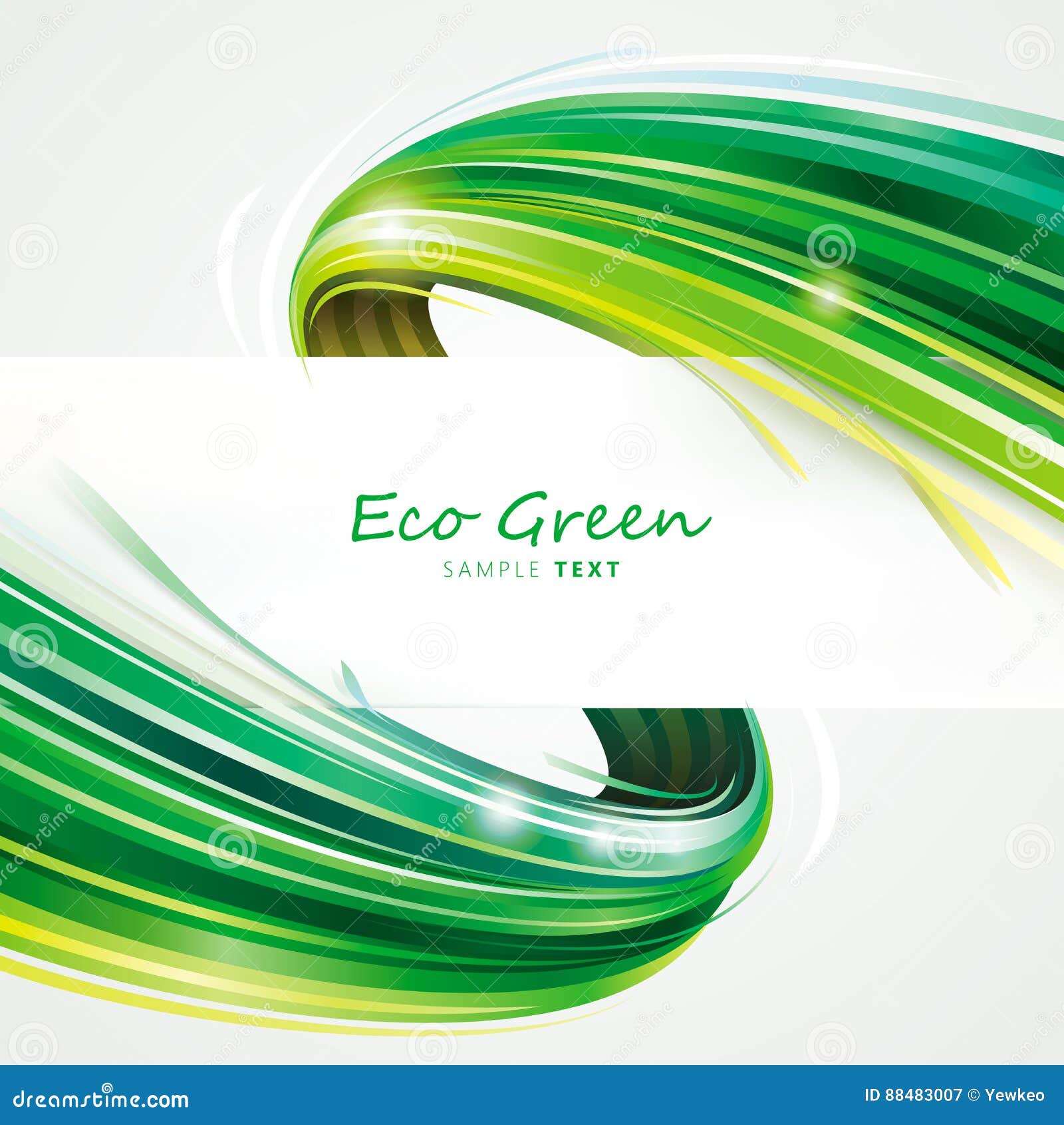 Green Eco Wave stock vector. Illustration of graphic - 88483007