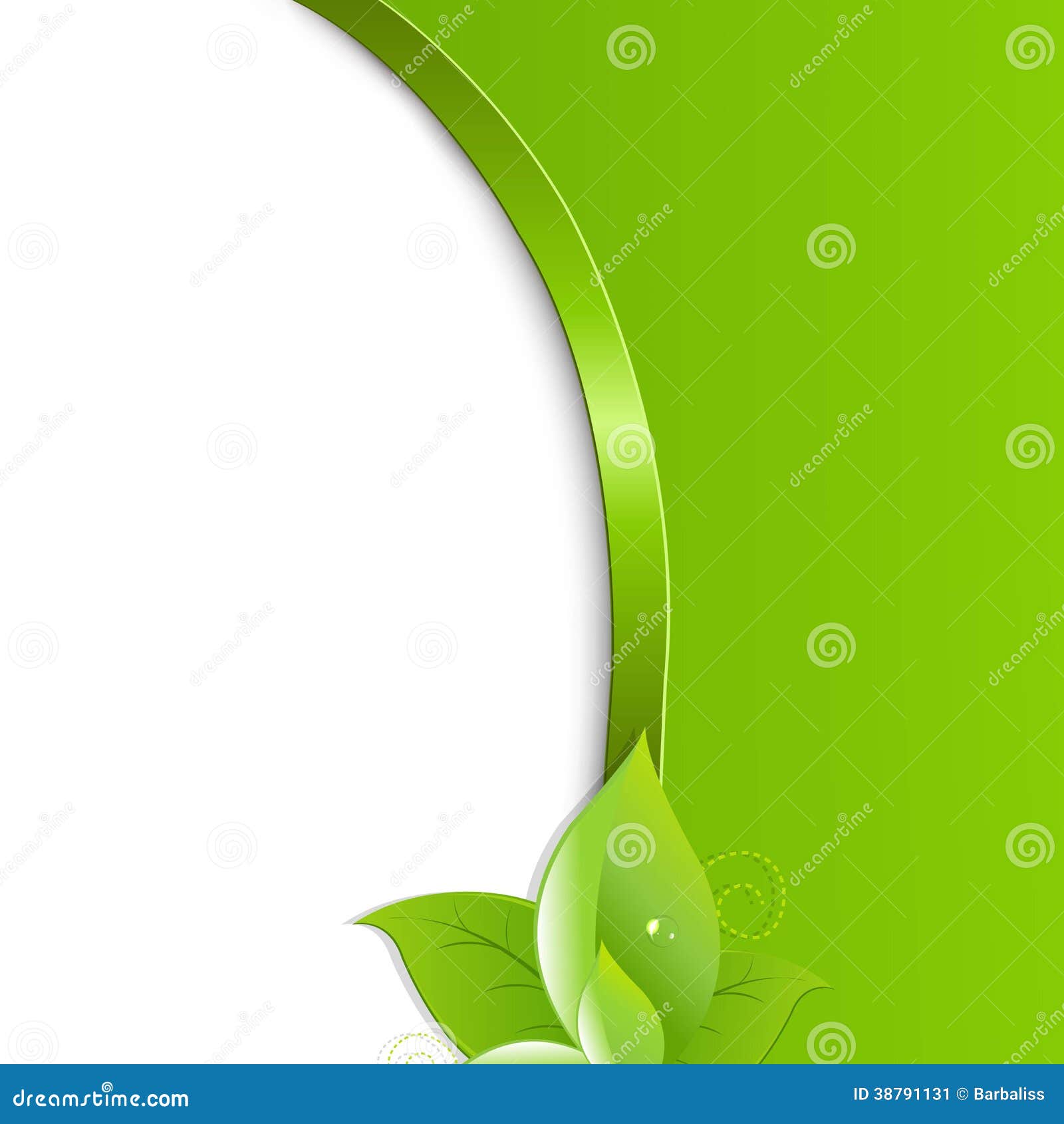 Green Ecology Background with Leaves Stock Vector - Illustration of ...