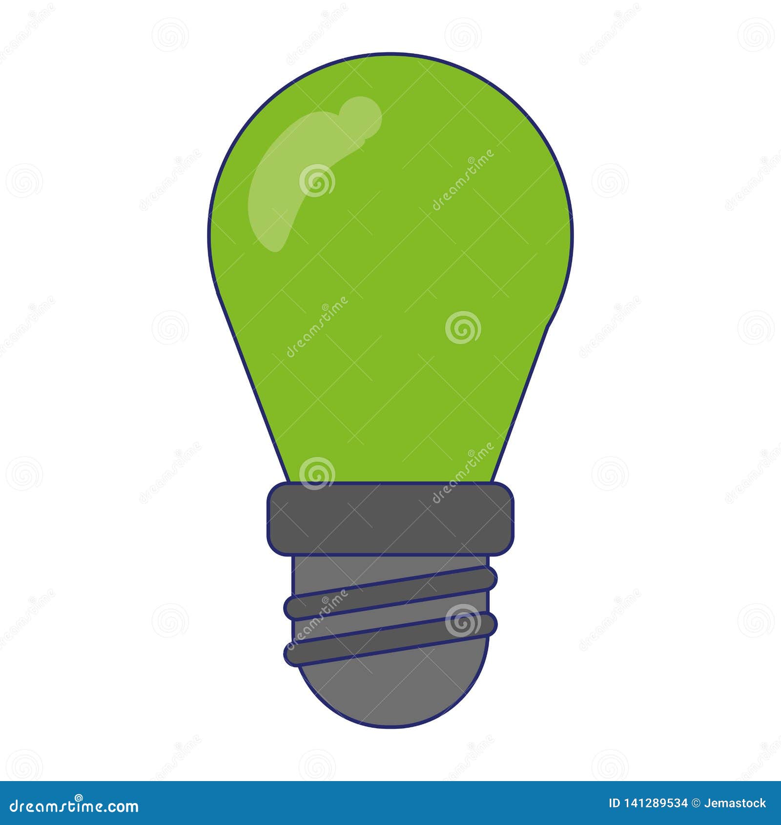 Green ecology bulb light stock vector. Illustration of industrial ...