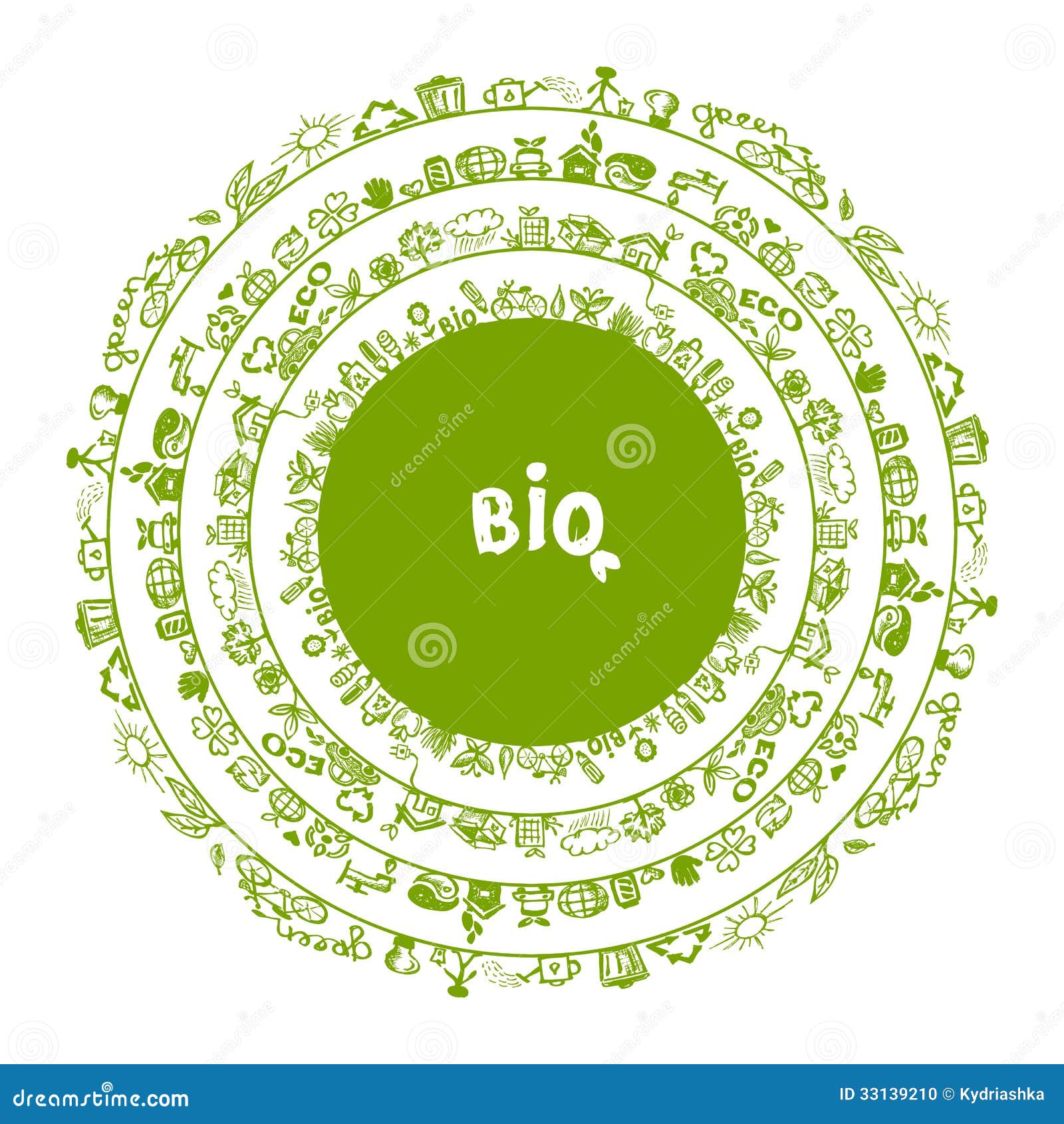 Green Ecology Concept, Circle Frame for Your Stock Vector ...