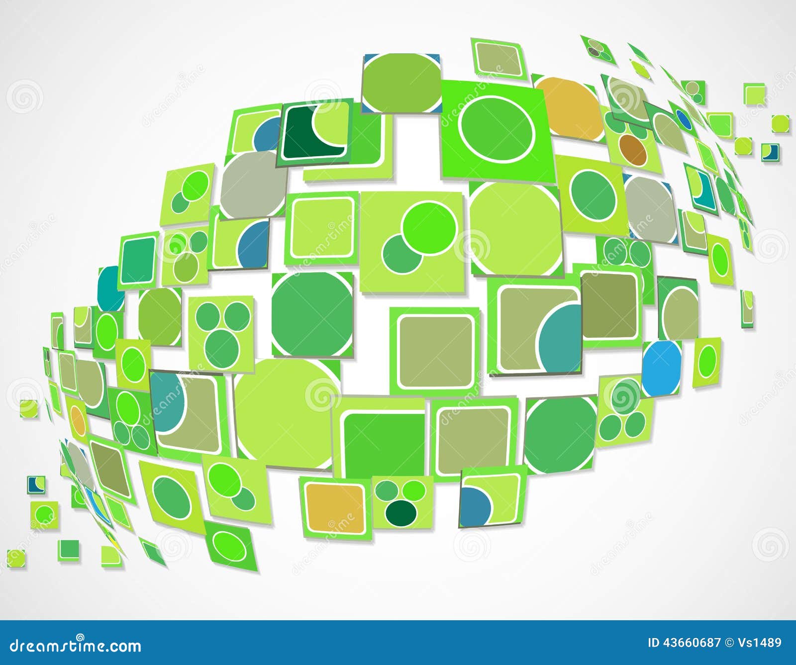 Green Ecology Innovation Computer Technology Vector Background. Stock ...