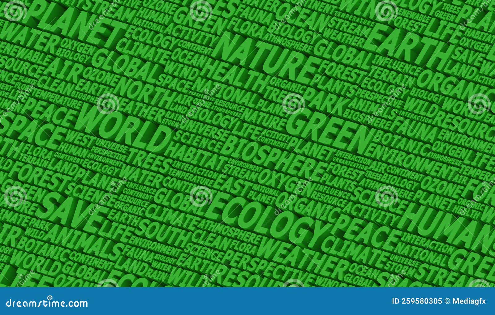 Green Ecology Words and Tags Backdrop Stock Illustration - Illustration ...