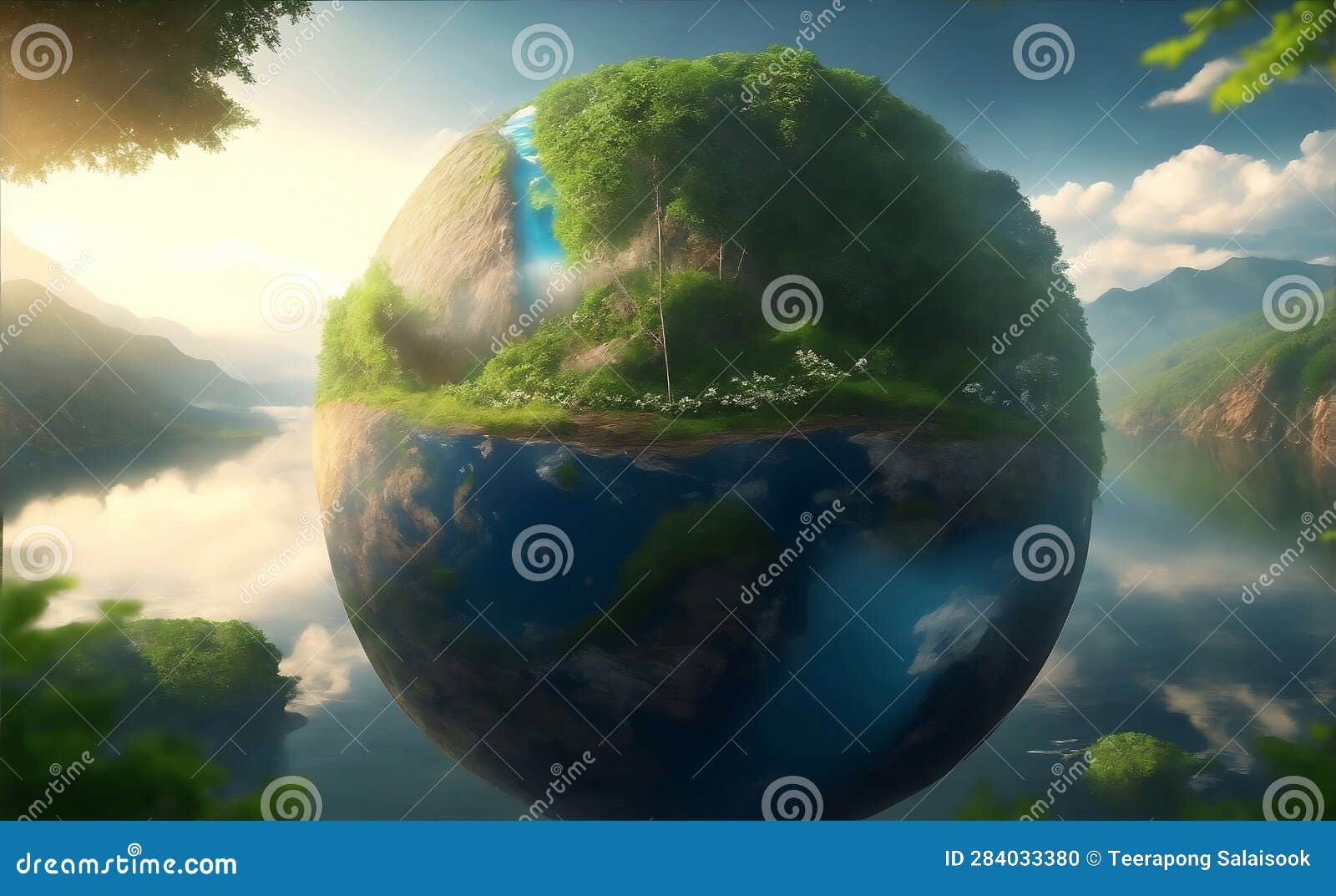 Green Ecology World Environment Day, Generative AI Illustration Stock ...