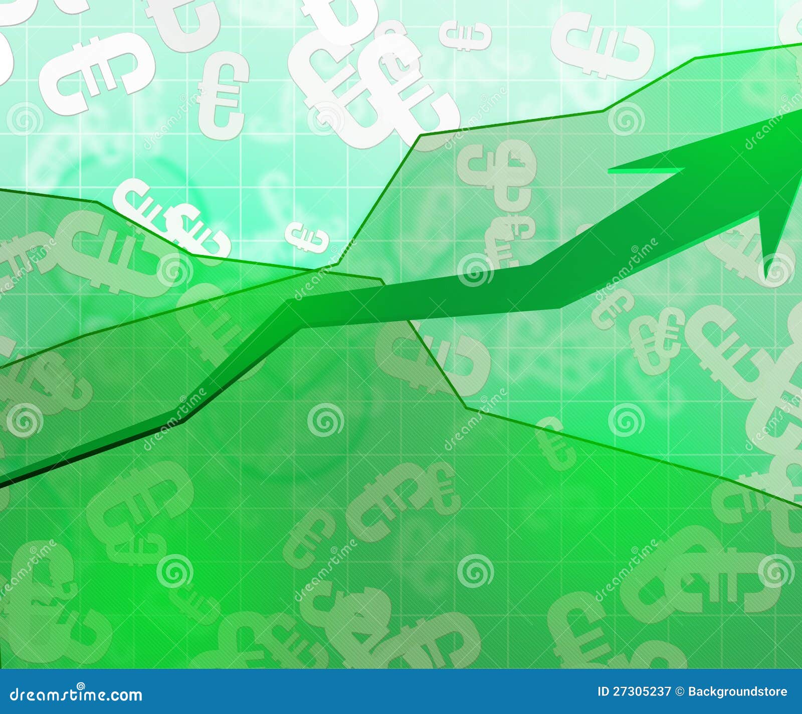 Economic Background With Graph And Continents Vector Illustration ...