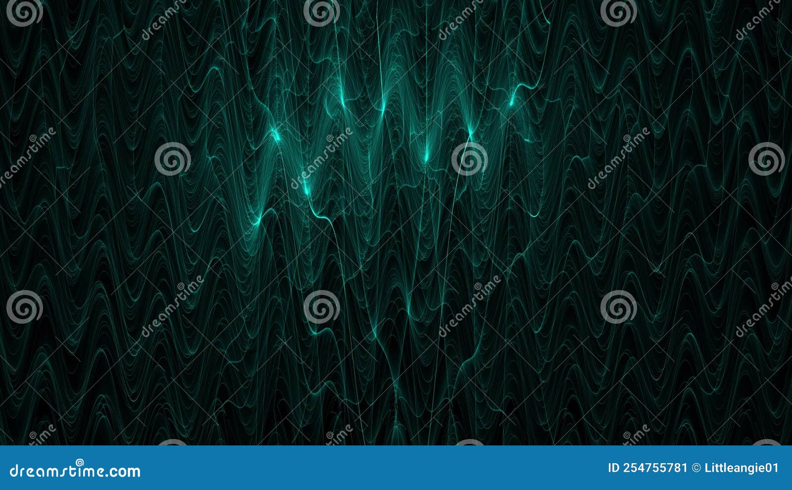 Green Eerie Light Pattern Floating Slowly on Black Background Stock ...