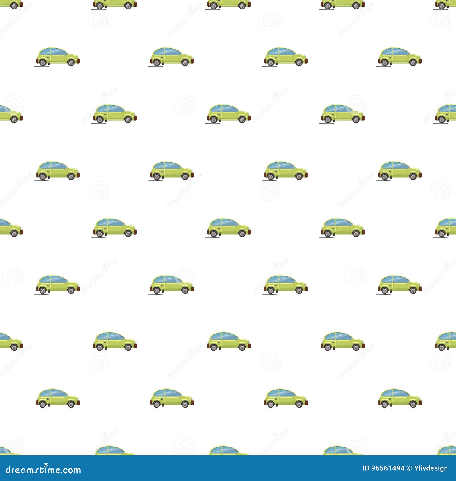 Green electric car pattern stock vector. Illustration of ecology - 96561494