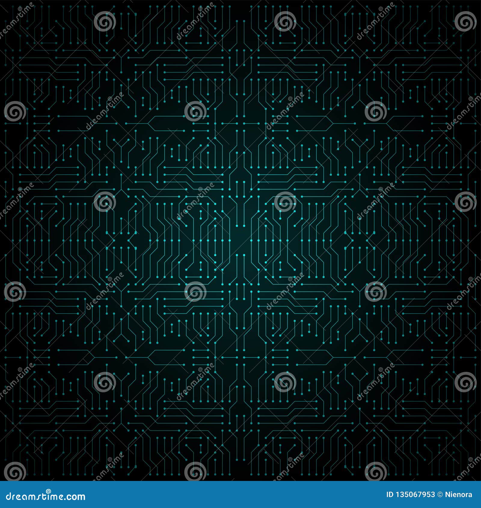 Green Electric Circuit, Illustration Stock Illustration - Illustration ...