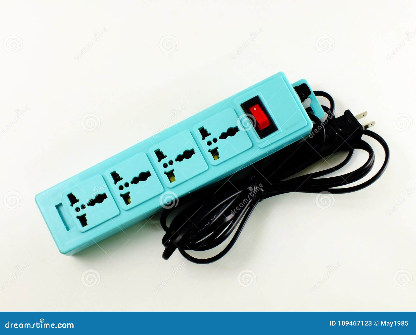 Electric Extension Strip Isolated on White Background Stock Image ...