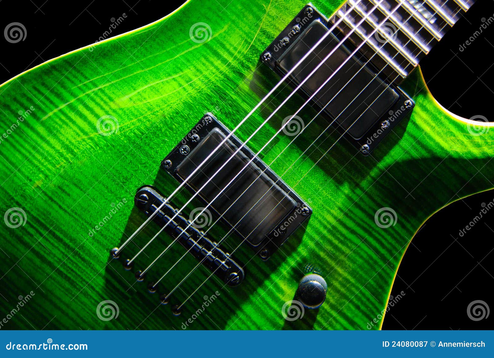 Green electric guitar stock image. Image of band, guitar - 24080087