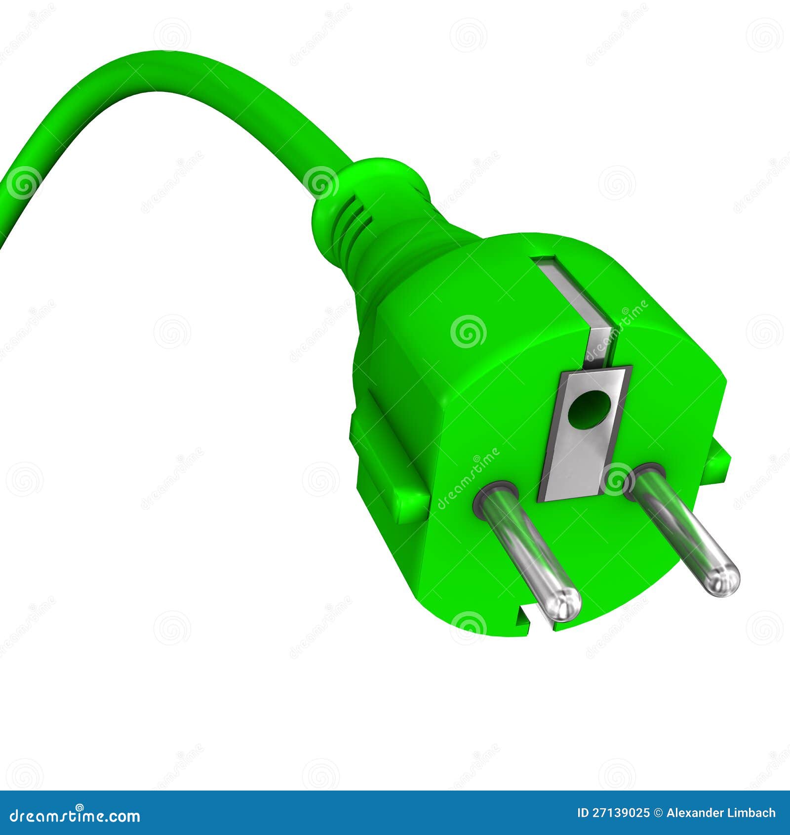Green electric plug stock illustration. Illustration of standard - 27139025