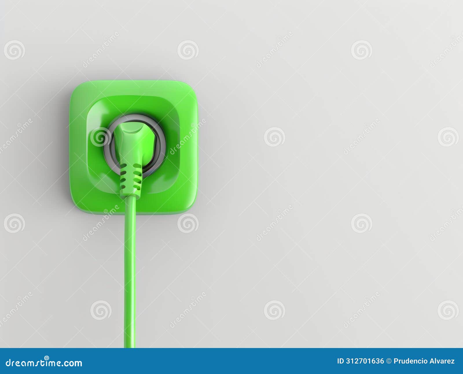 Green electric plug stock illustration. Illustration of concept - 312701636