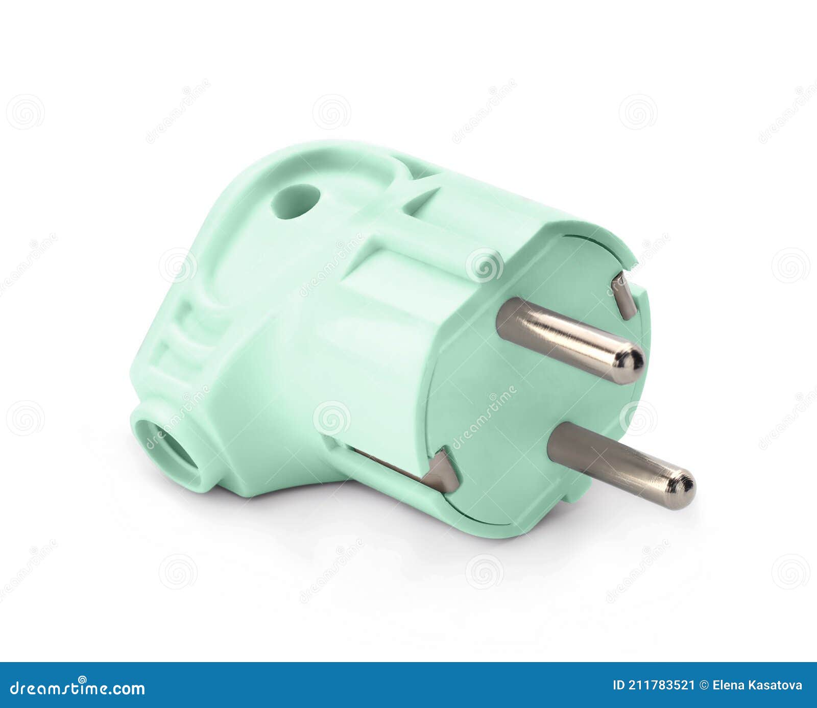 Green Electric Plug, Powerful Energy on a White Background Stock Image ...