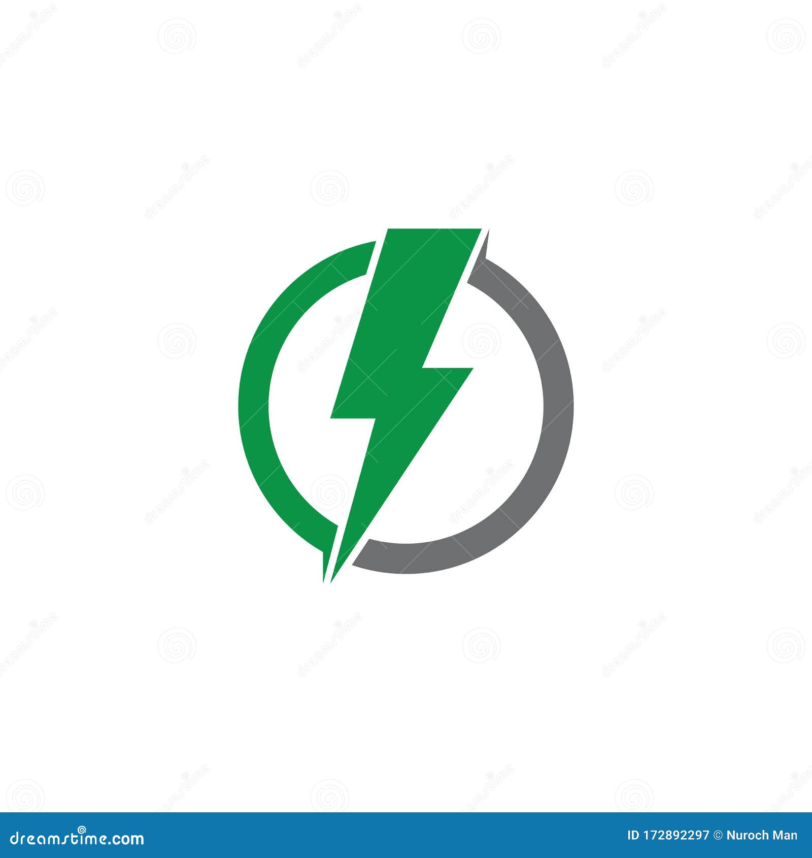 Green Electric Vector Lightning Icon Logo and Symbols. Stock Vector ...