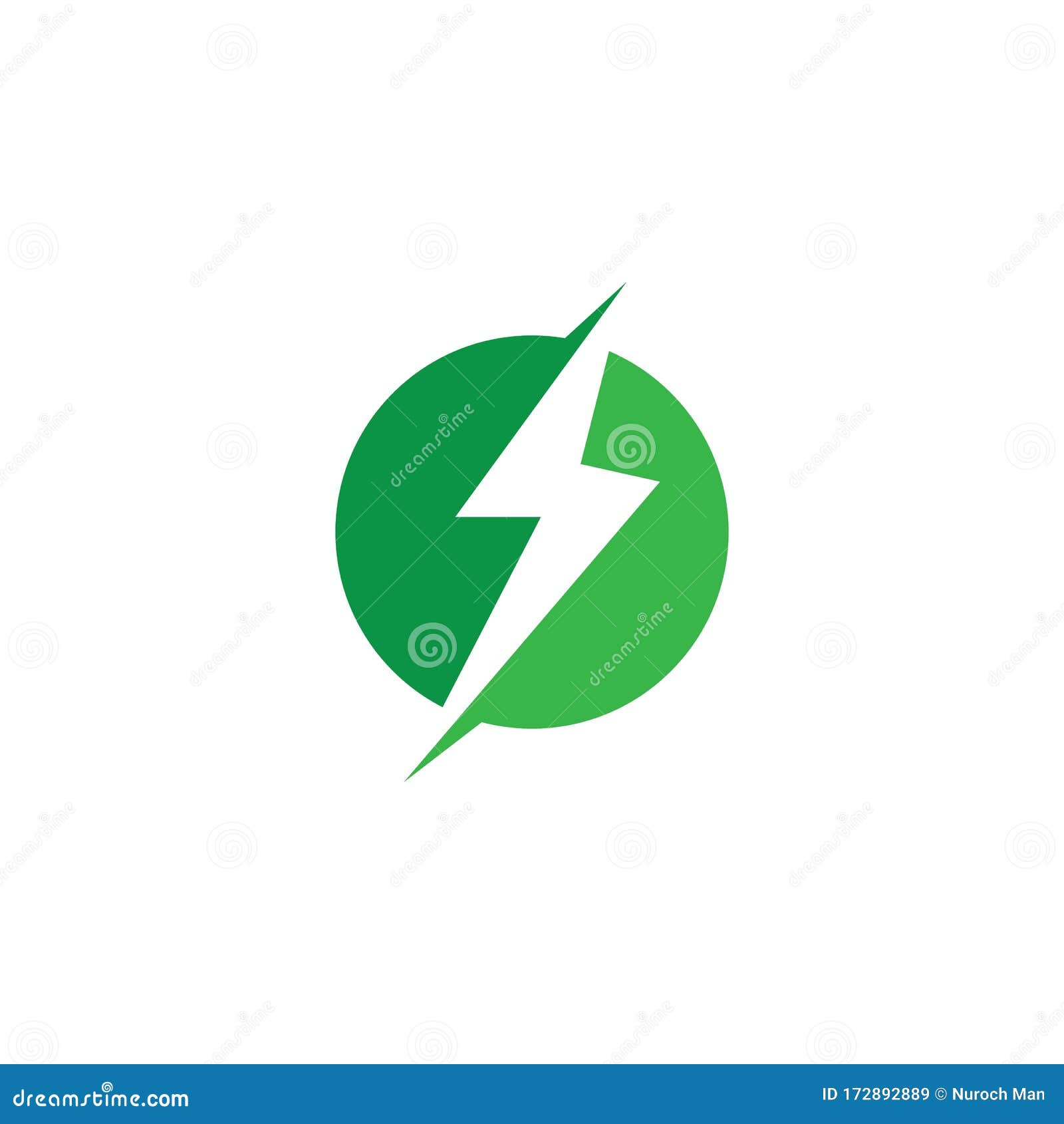 Green Electric Vector Lightning Icon Logo and Symbols. Stock Vector ...