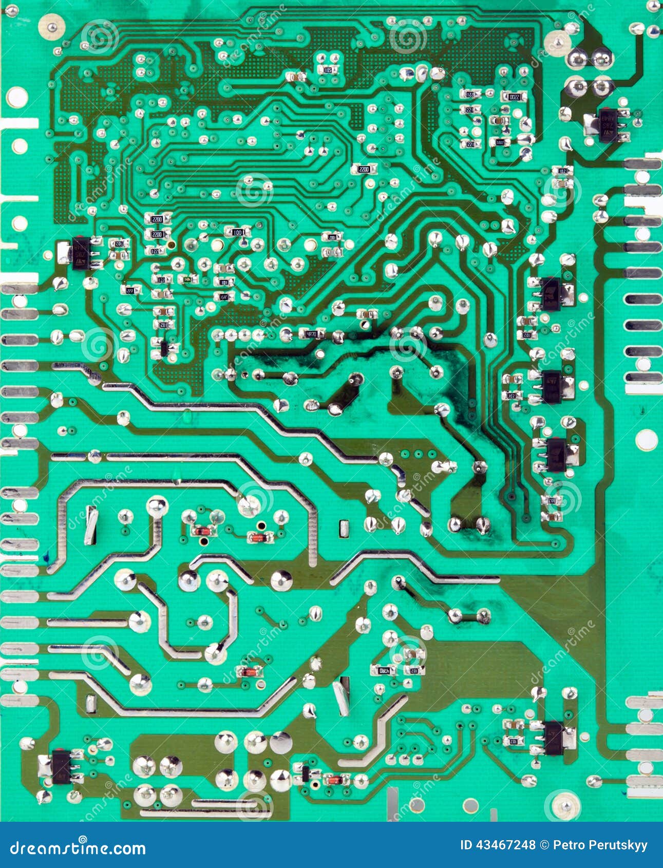 Green electrical circuit stock photo. Image of communication - 43467248