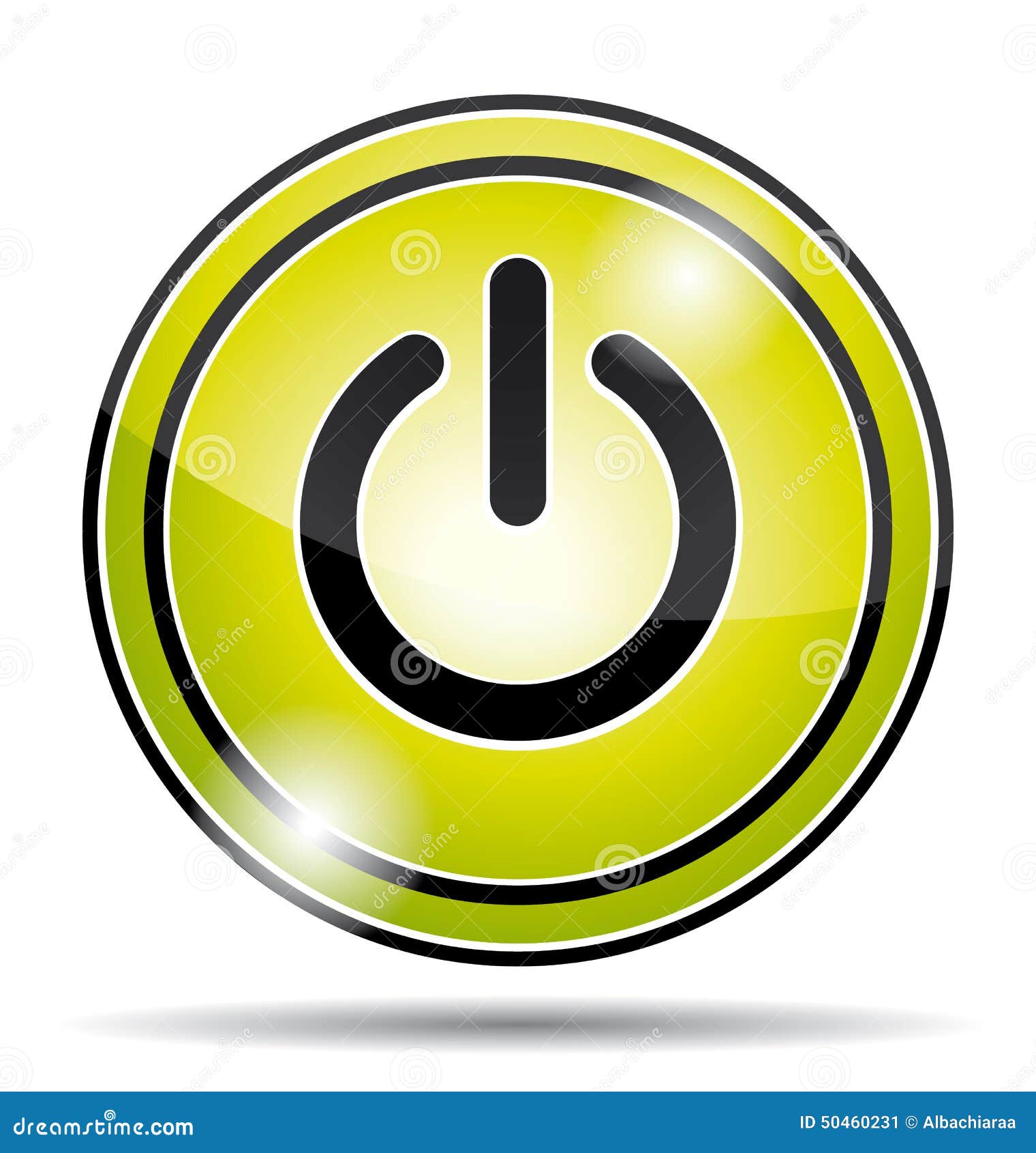 Green Electrical Power Button Icon. Stock Vector - Illustration of ...