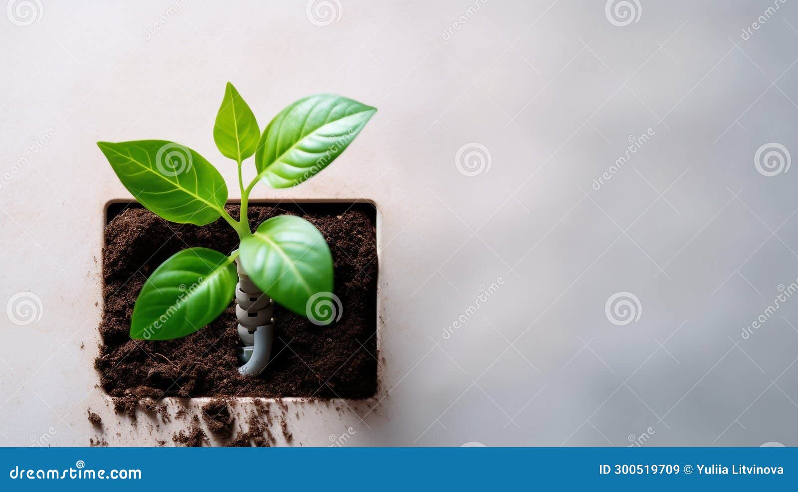 Green Electricity, Environmental Protection, Green Plant Casting Out of ...