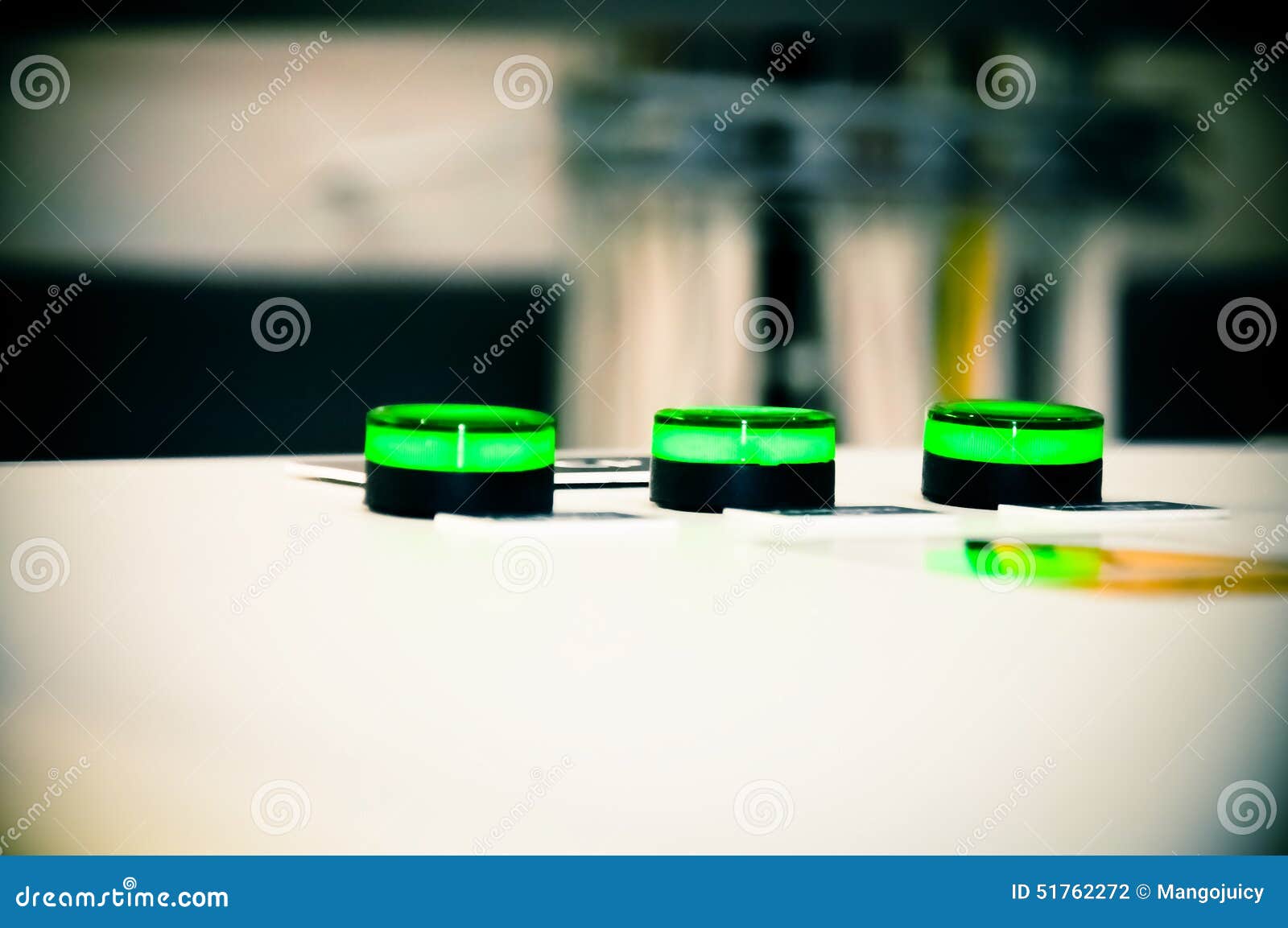 Green electronic buttons stock photo. Image of start - 51762272