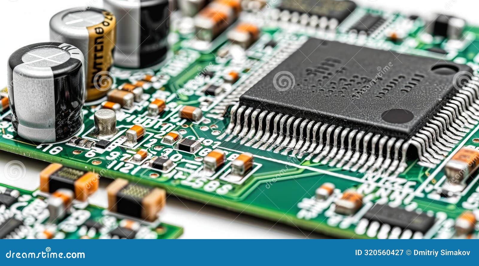 A Green Electronic Component Stock Image - Image of data, industrial ...