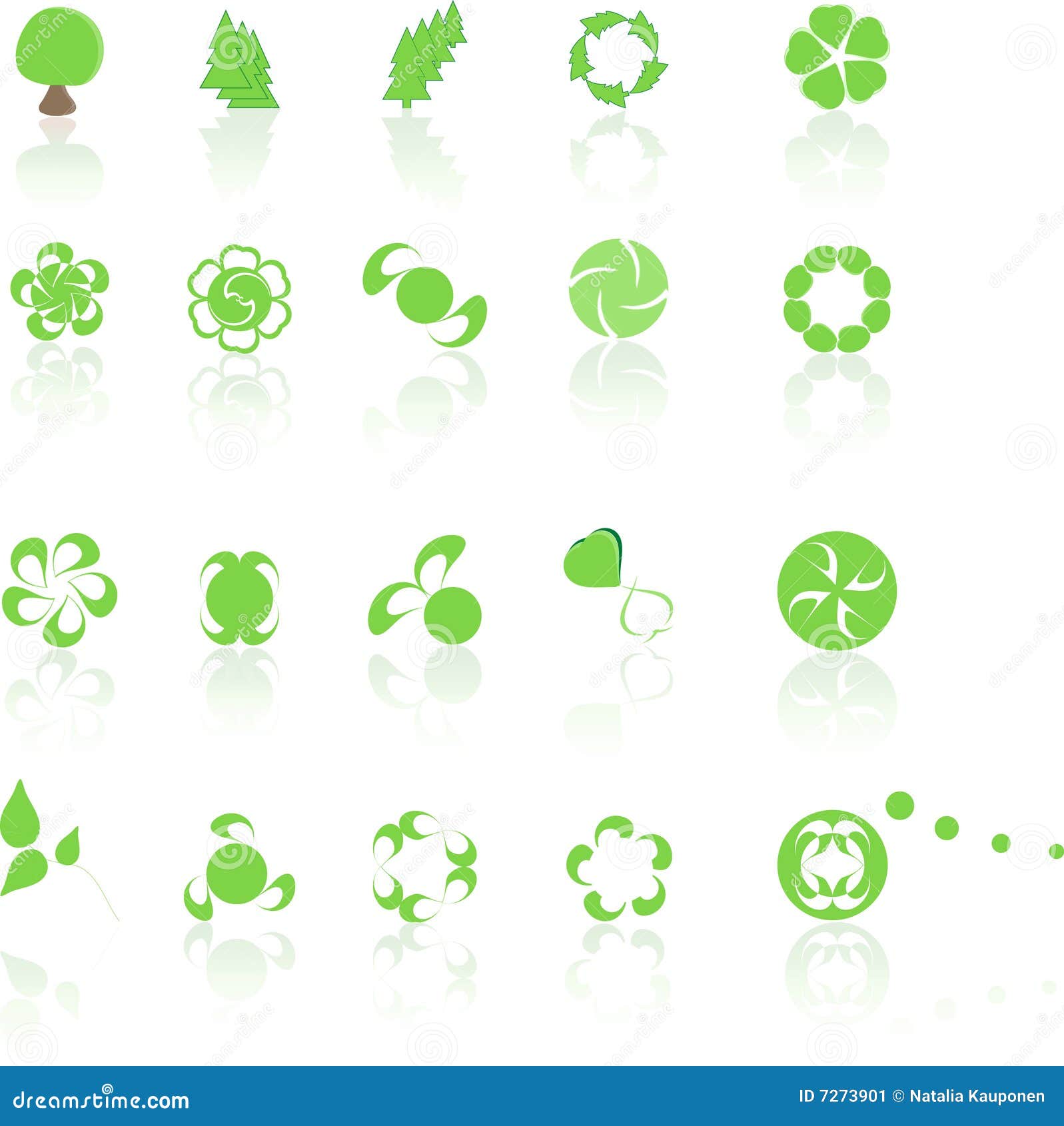 Green elements3 stock vector. Illustration of company - 7273901