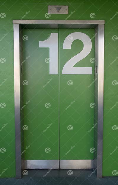 Green Elevator stock image. Image of structure, twelve - 449901