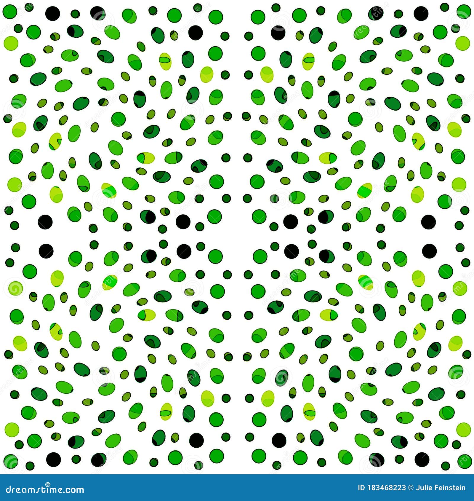 Green Ellipses Abstract Illustration Stock Illustration - Illustration ...