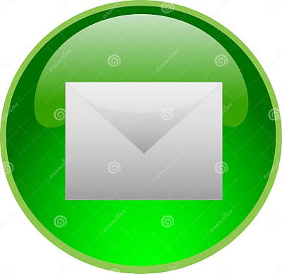 Green email button stock illustration. Illustration of send - 10131806