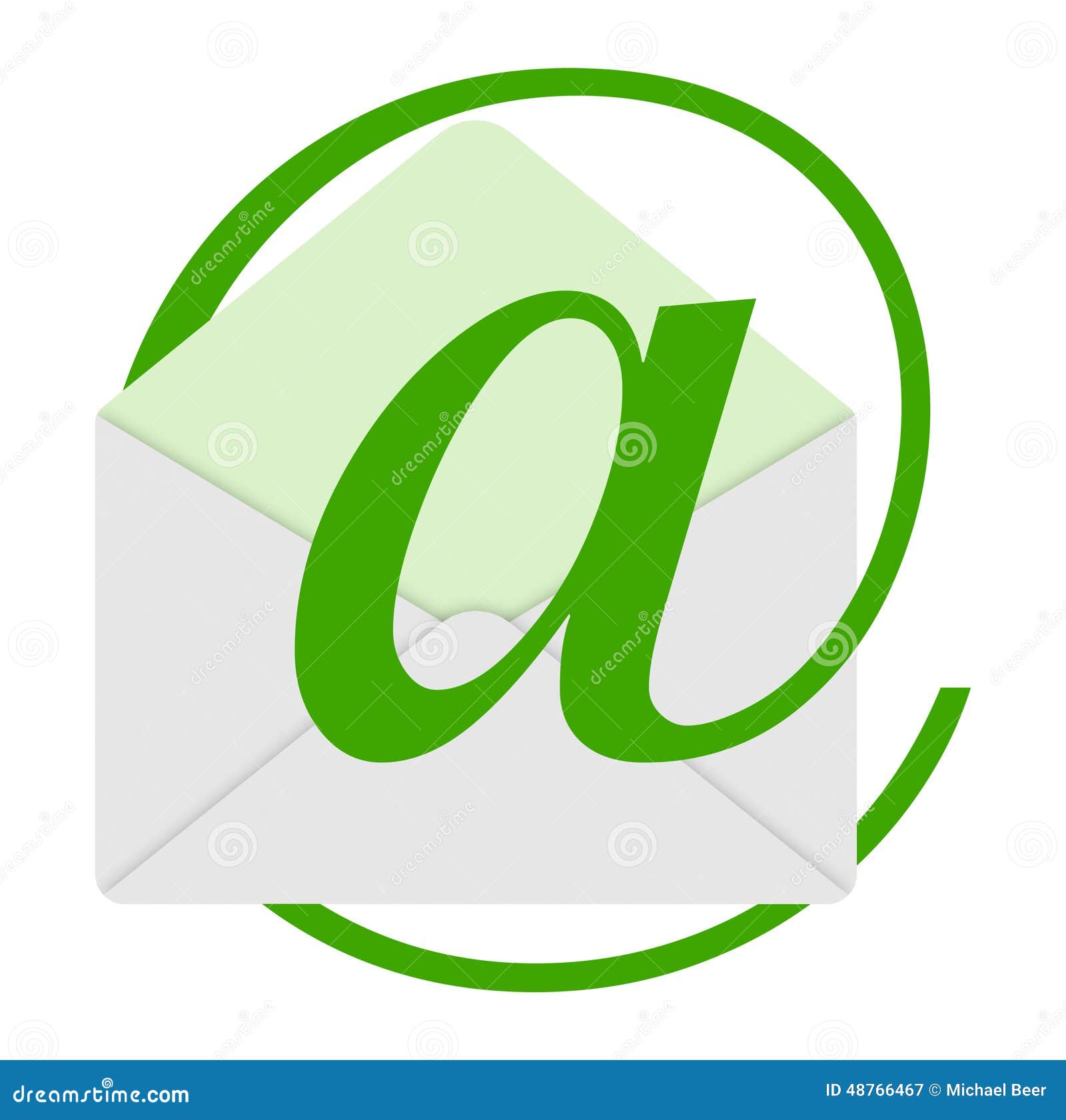 The green email stock illustration. Illustration of information - 48766467