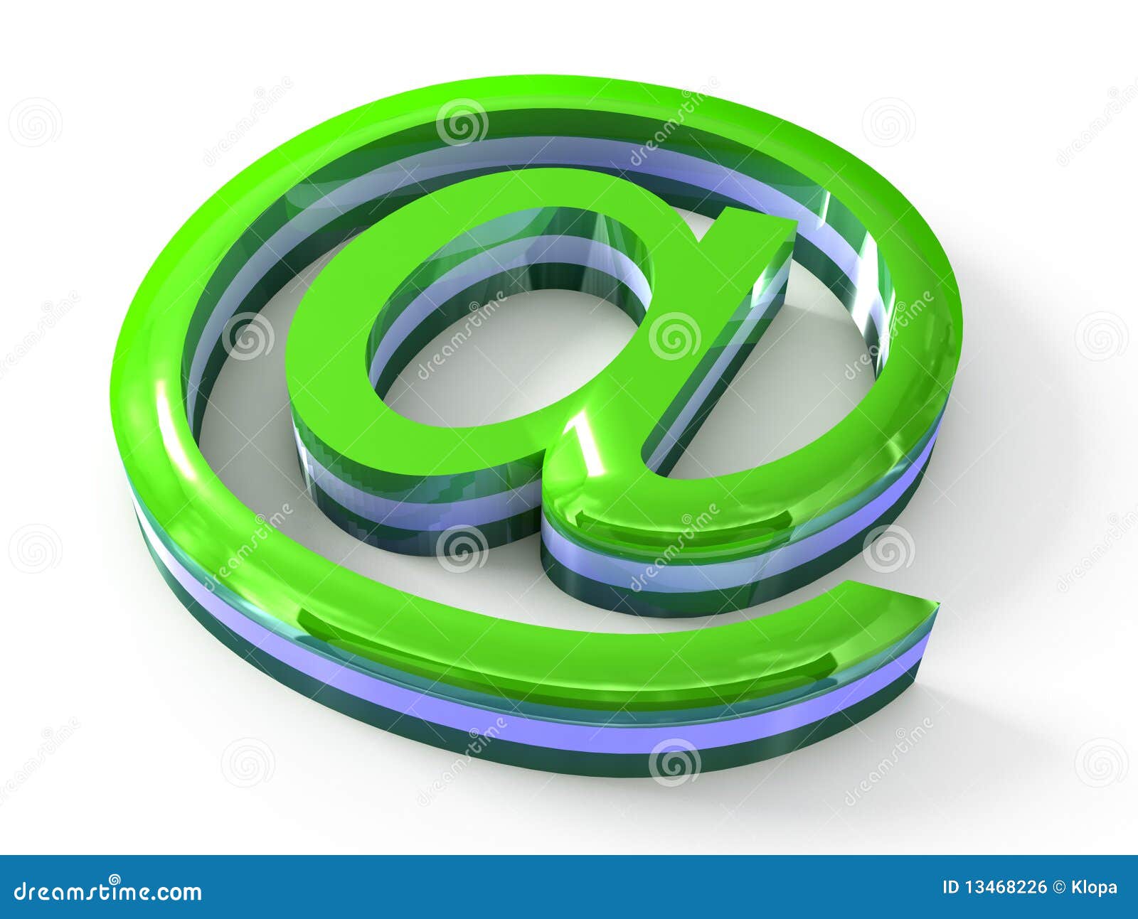 Green Email Sign on White Background Stock Illustration - Illustration ...