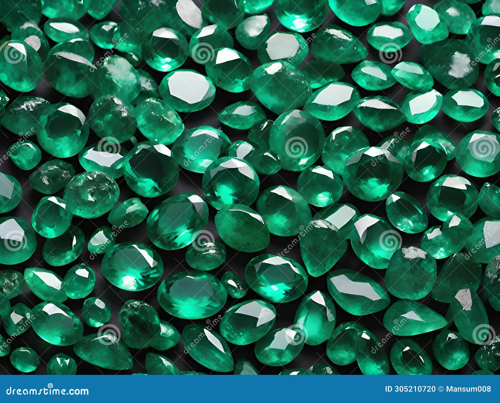 Green Emerald Crystals As Background Stock Illustration - Illustration ...
