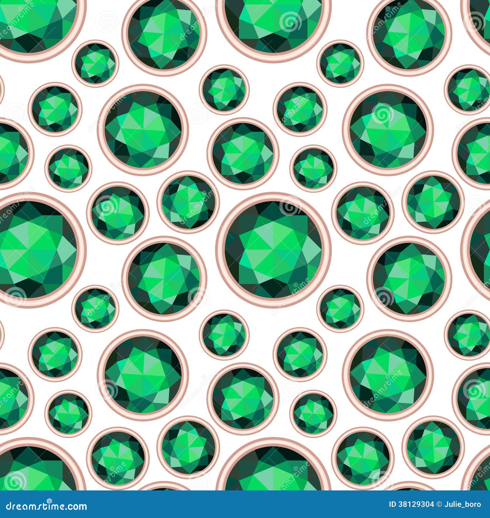 Green Emerald Seamless Pattern Stock Vector - Illustration of circle ...