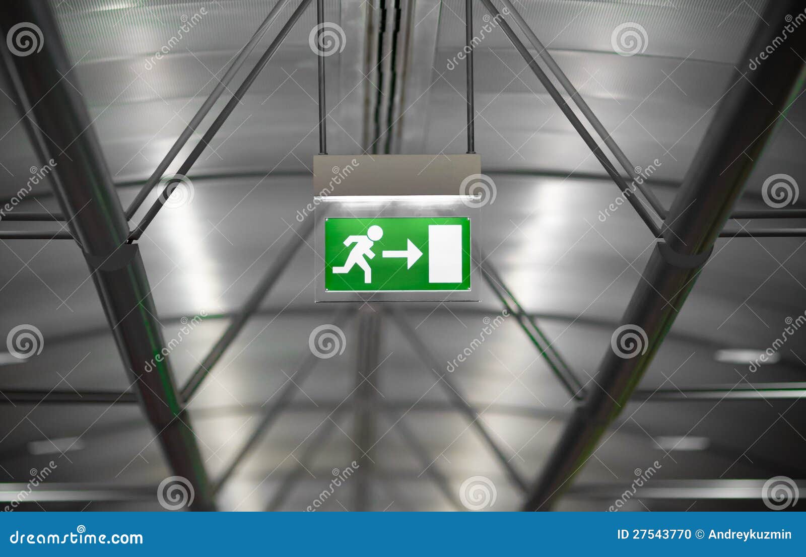 Green emergency exit sign stock photo. Image of emergency - 27543770