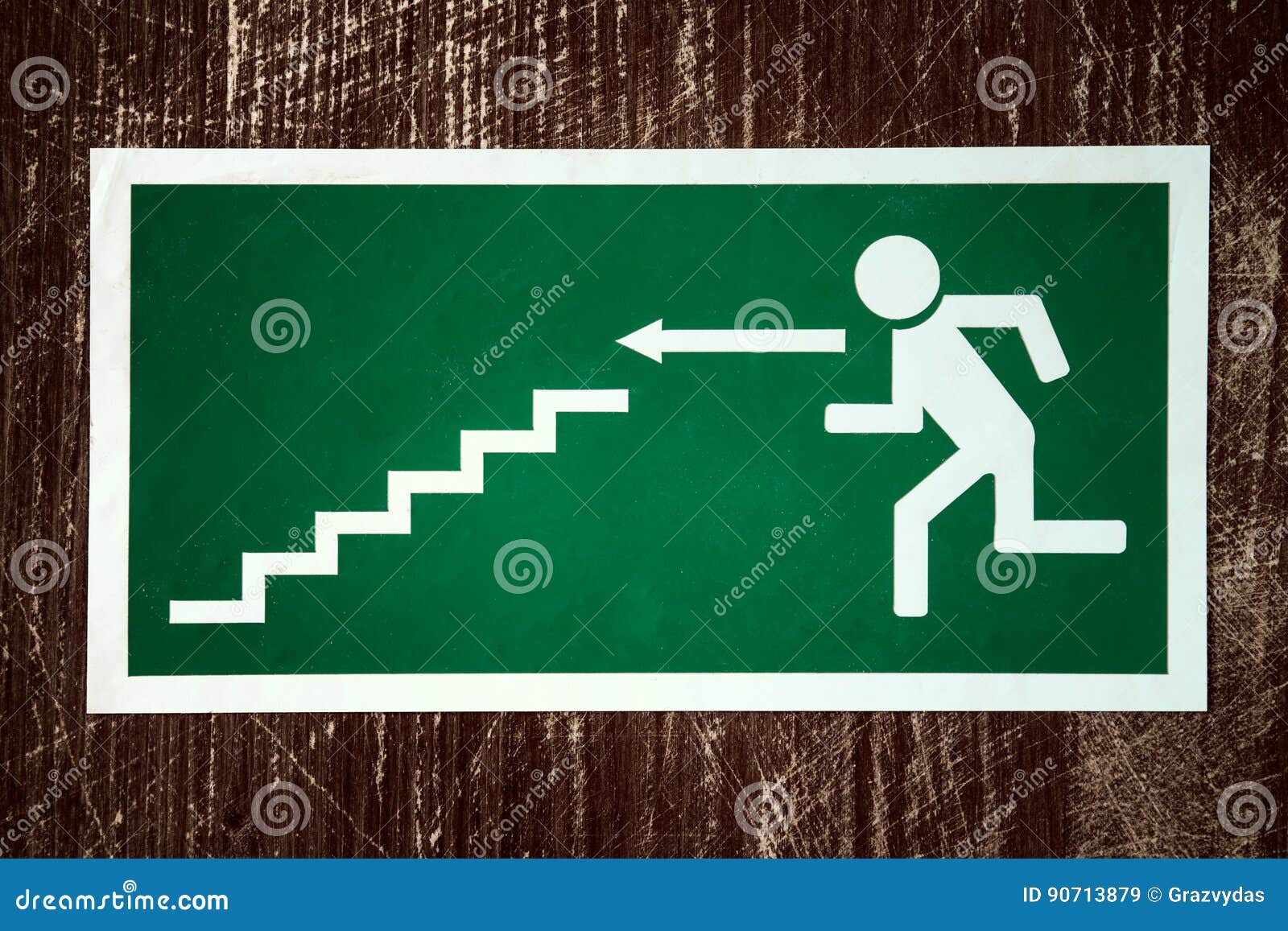 Green Emergency Fire Exit Sign Stock Image - Image of safety ...