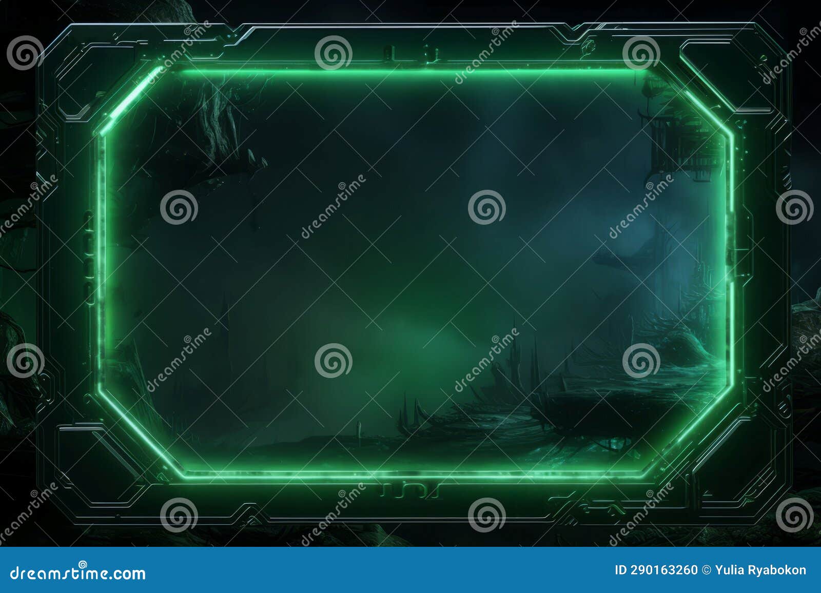 Green Empty Frame Game Avatar. Generate Ai Stock Photo - Image of neck ...