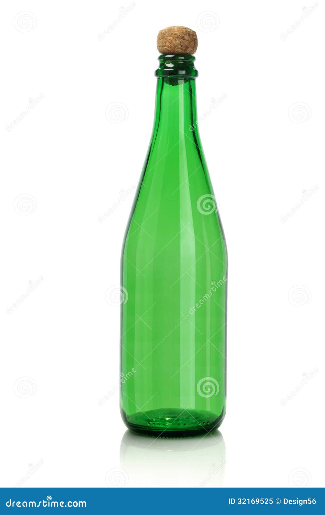 Green Empty Glass Bottle stock image. Image of bottle - 32169525