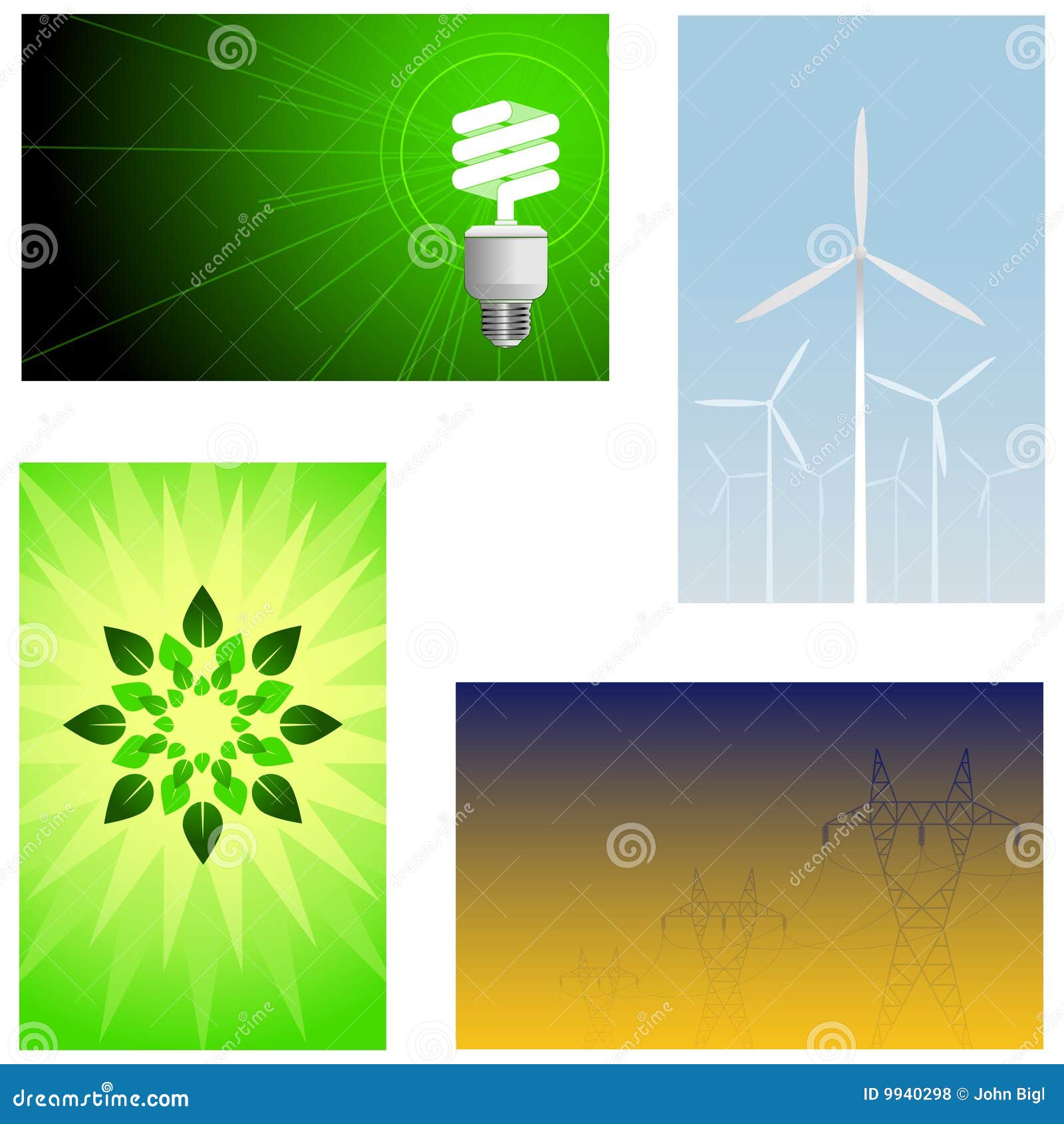 Green energy backgrounds stock vector. Illustration of solar - 9940298