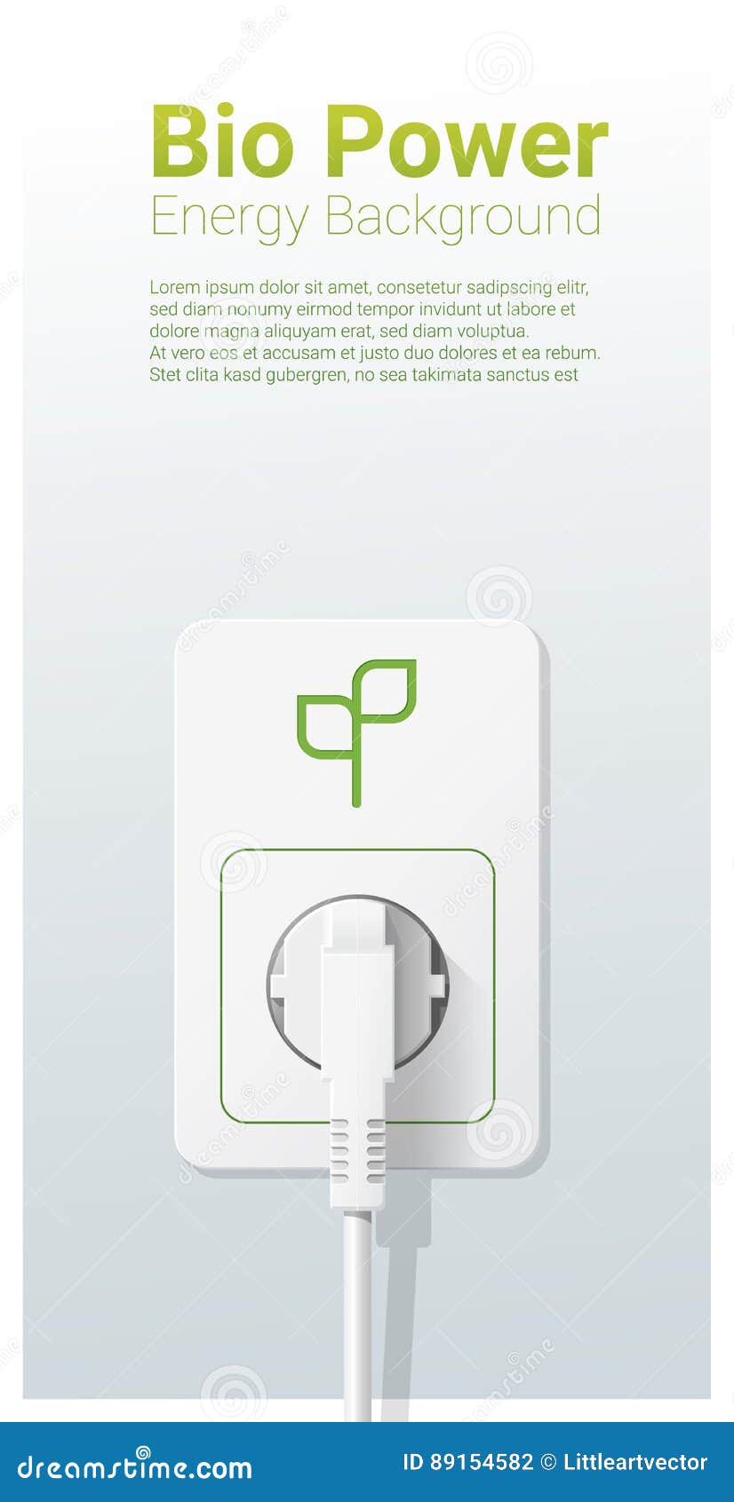 Green Energy Concept Background with Bio Power and Electric Plug Stock ...