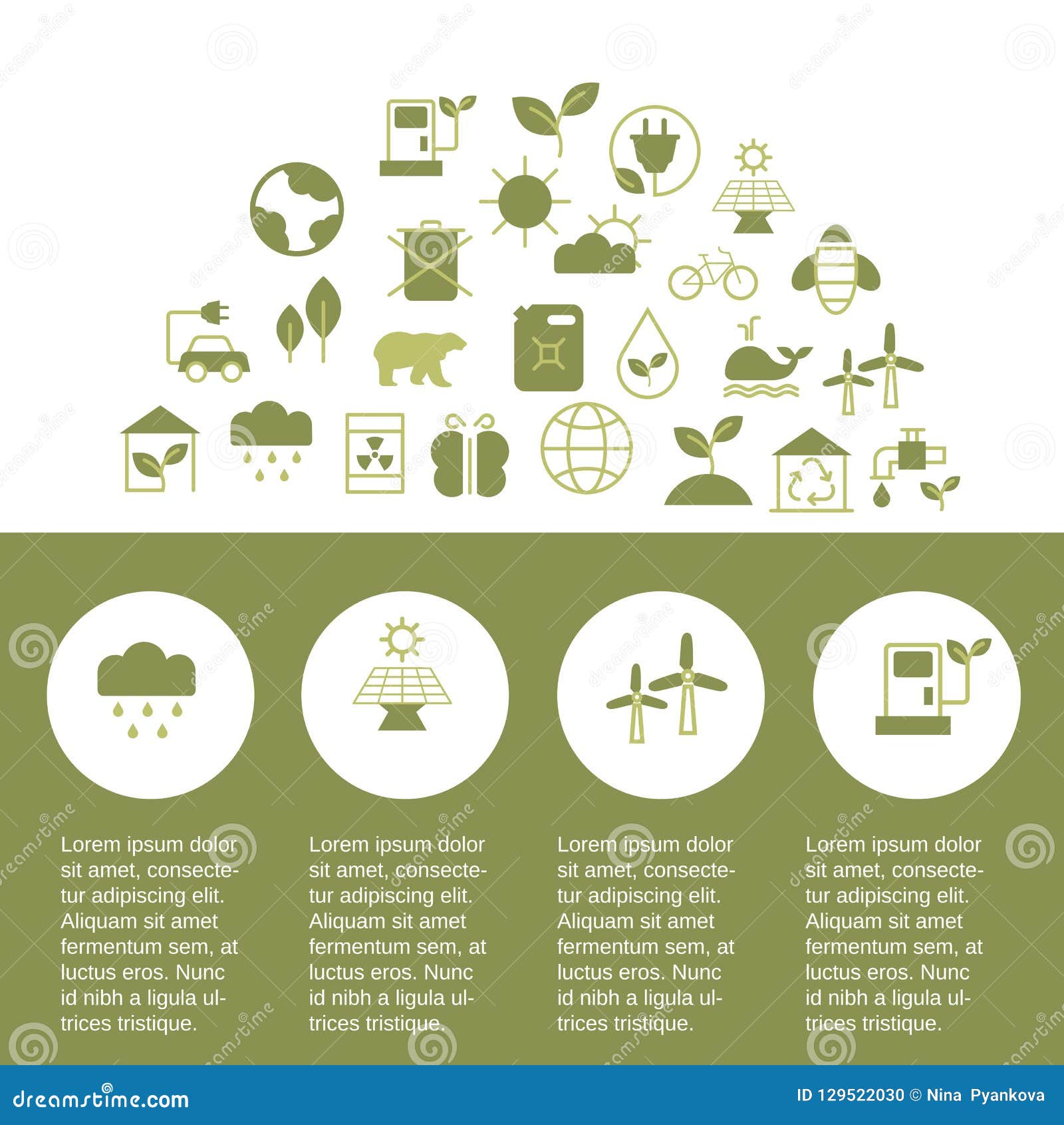 Green energy concept stock vector. Illustration of city - 129522030