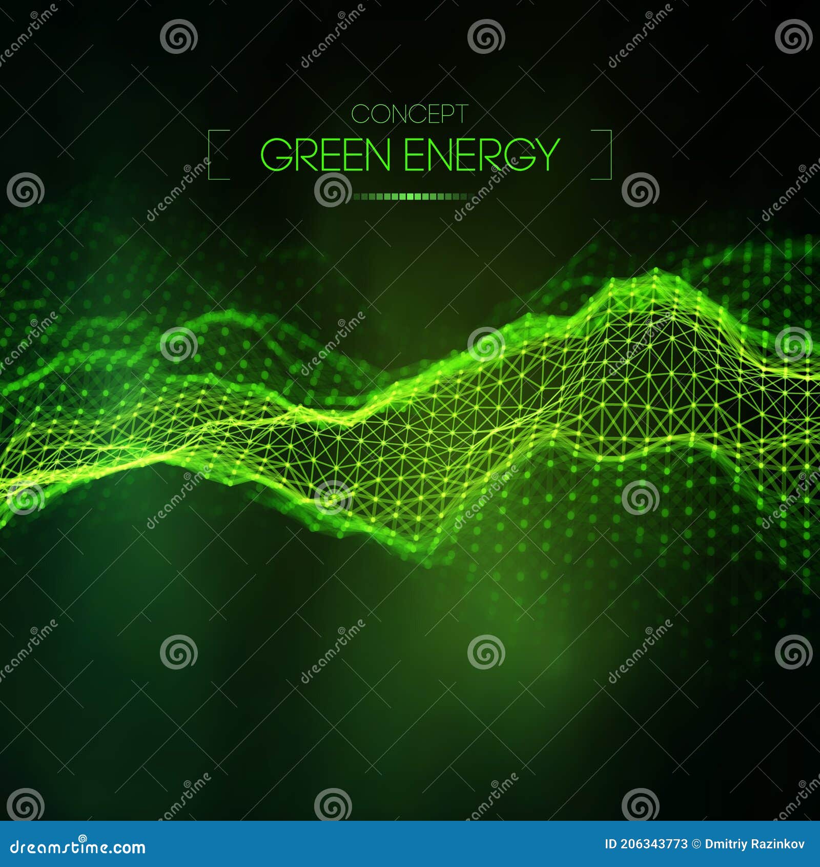 Green Energy Concept. Vector Green Technology Background. Futuristic ...