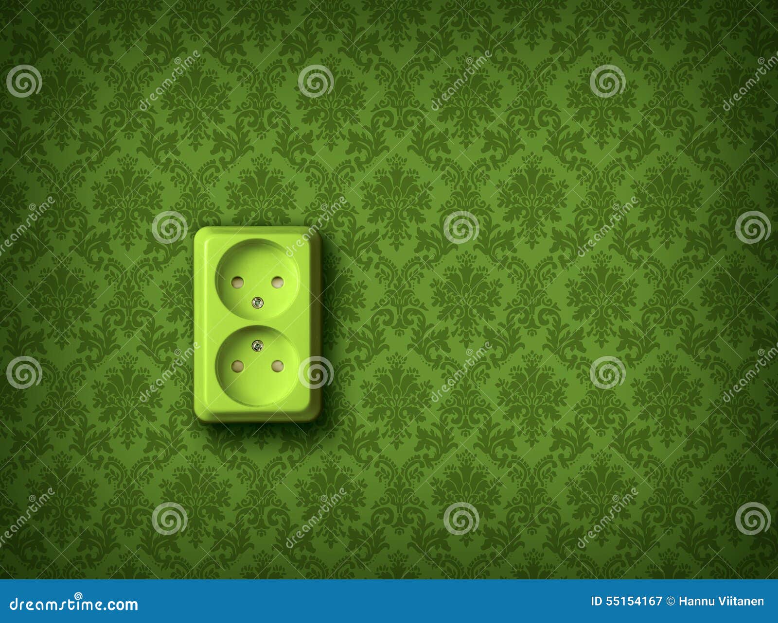 Green Energy Concept Wall Socket Stock Illustration - Illustration of ...