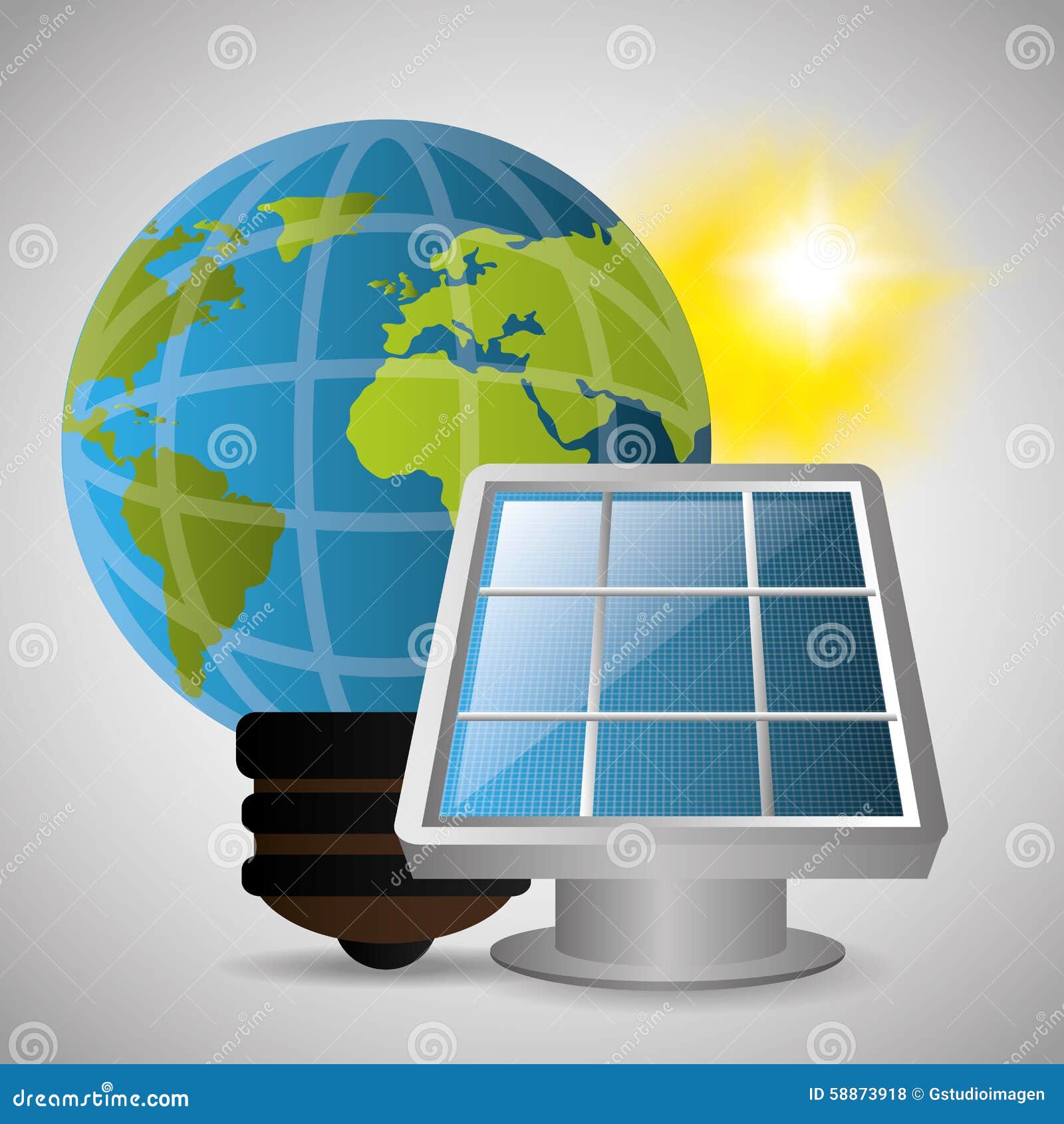 Green energy design. stock vector. Illustration of renewable - 58873918