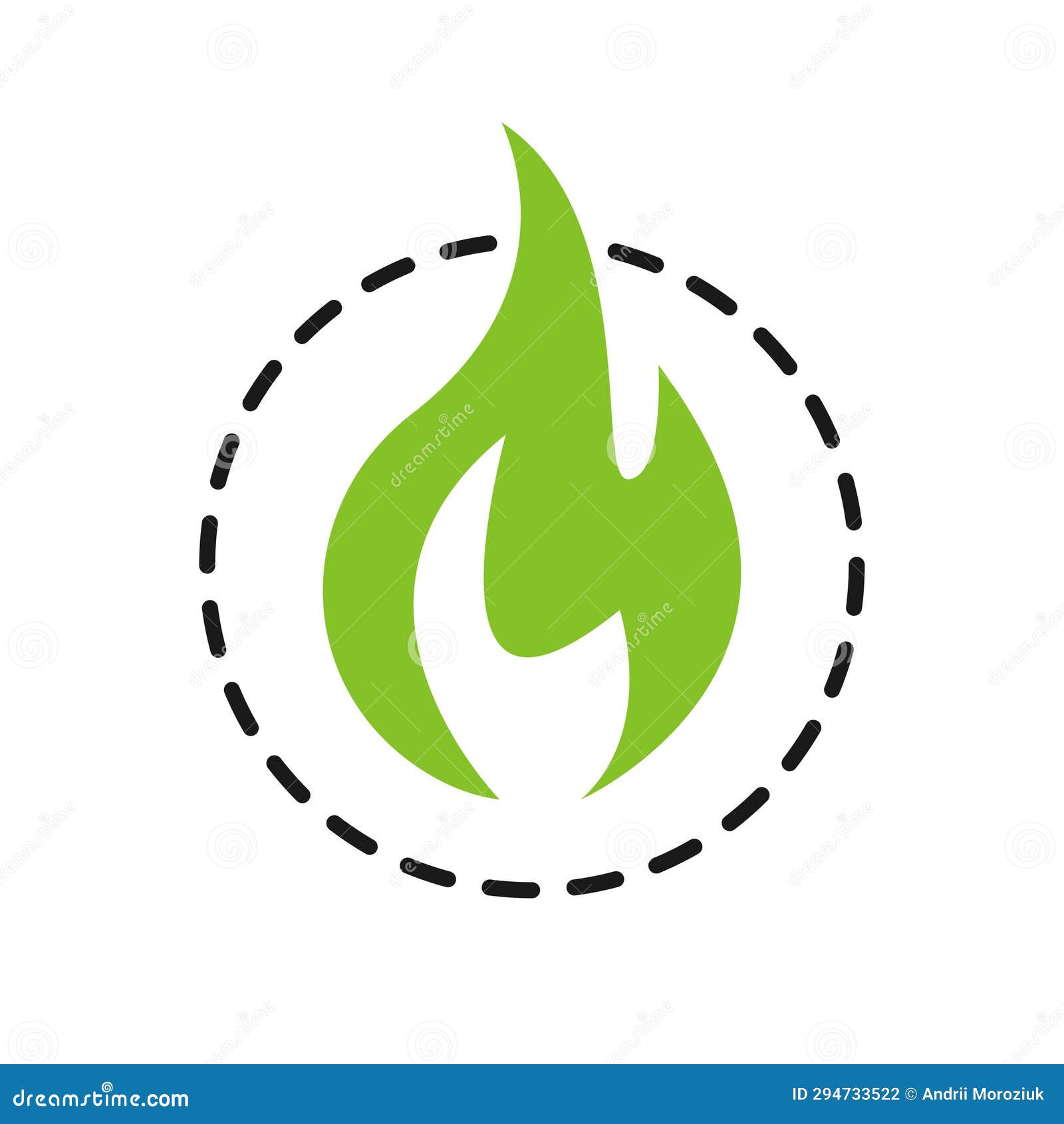 Green Energy Fire. the Energy of Nature. Icon. Illustration. Stock ...