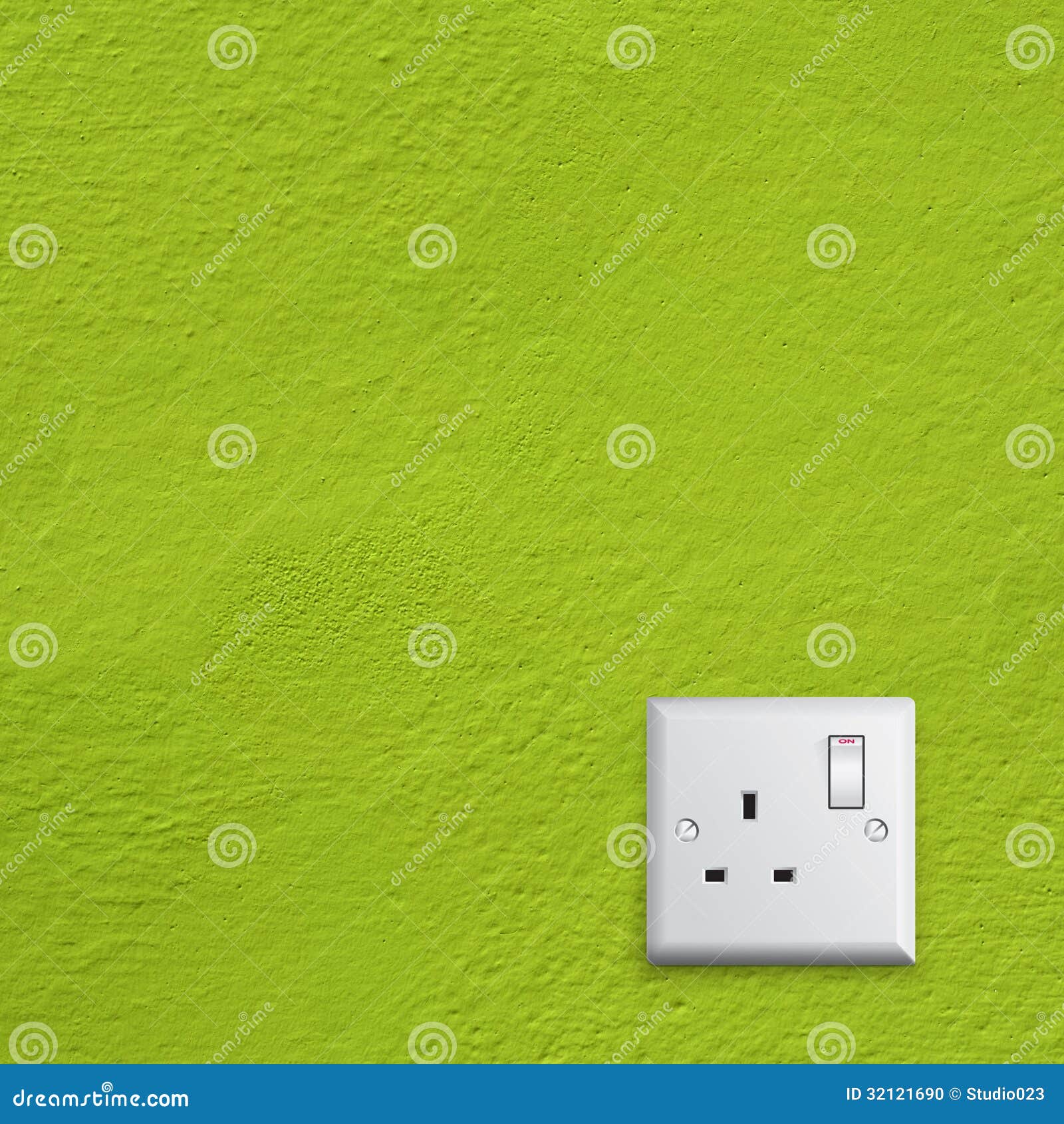 Green Energy in the Great Britain Electrical Socket Stock Photo - Image ...