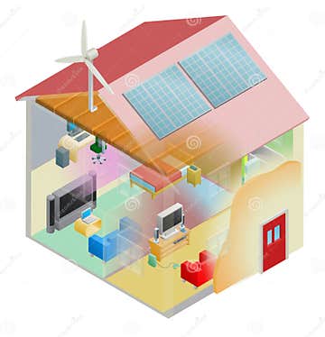 Green Energy House stock vector. Illustration of power - 25525964